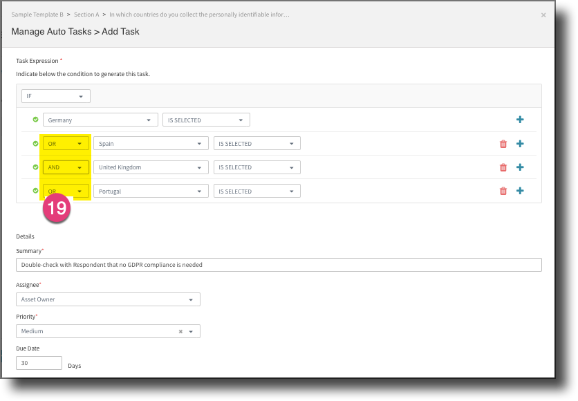 Adding Auto Assessment Tasks – TrustArc Help Center