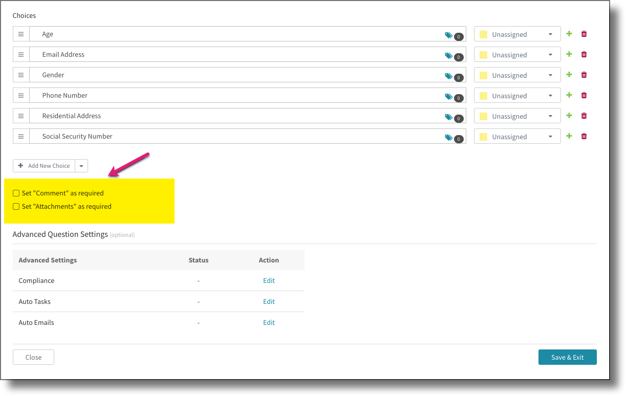 Adding Questions – TrustArc