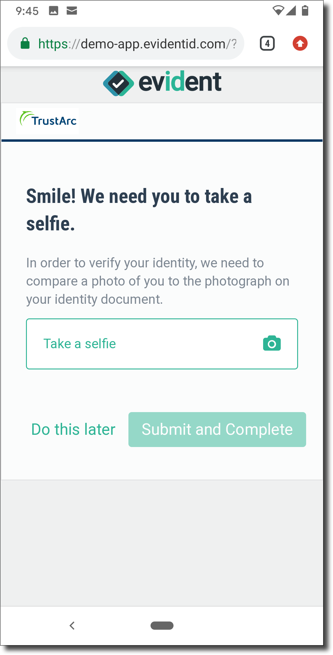 Evident ID to IRM Integration – TrustArc
