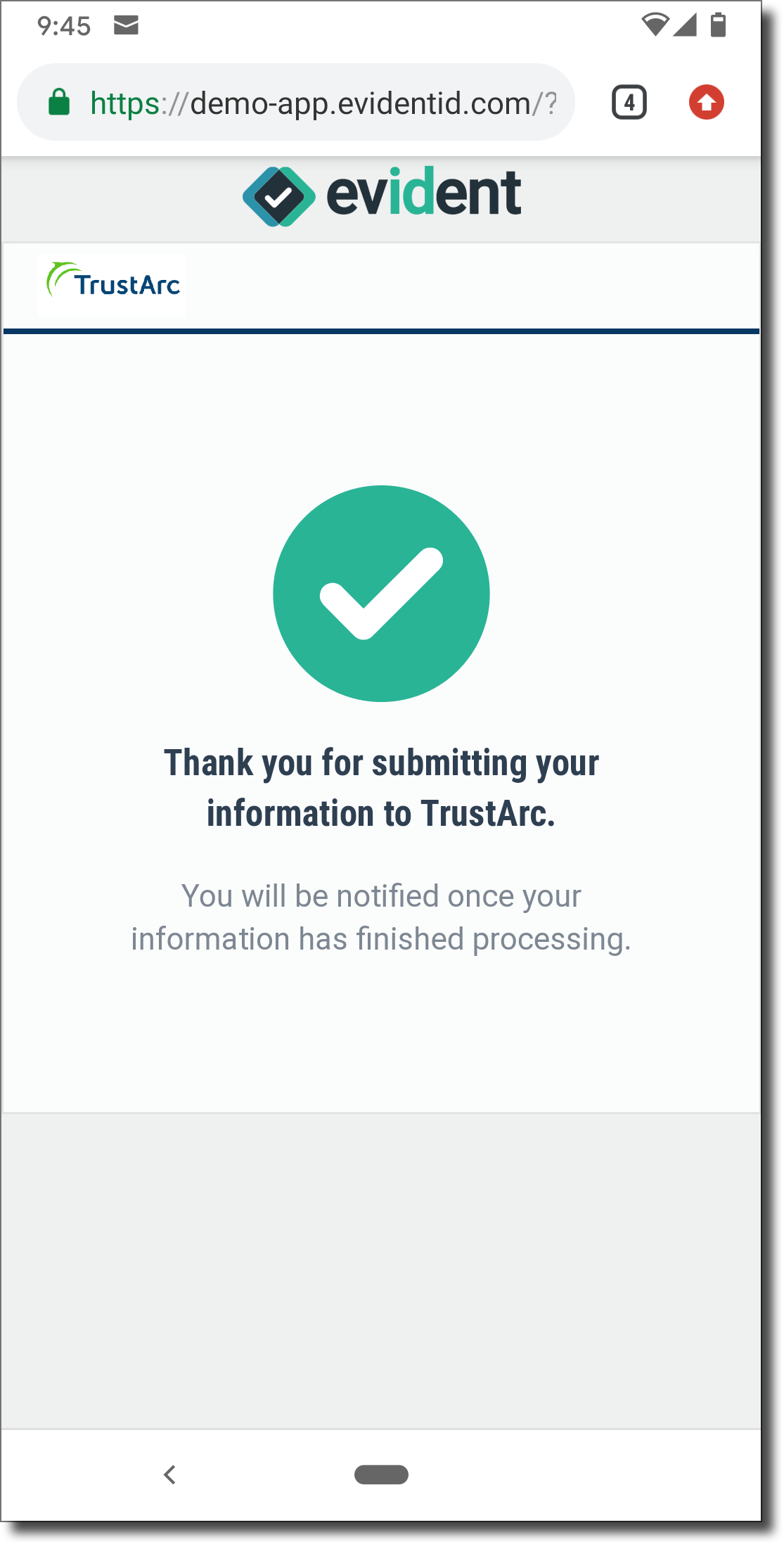 Evident ID to IRM Integration – TrustArc