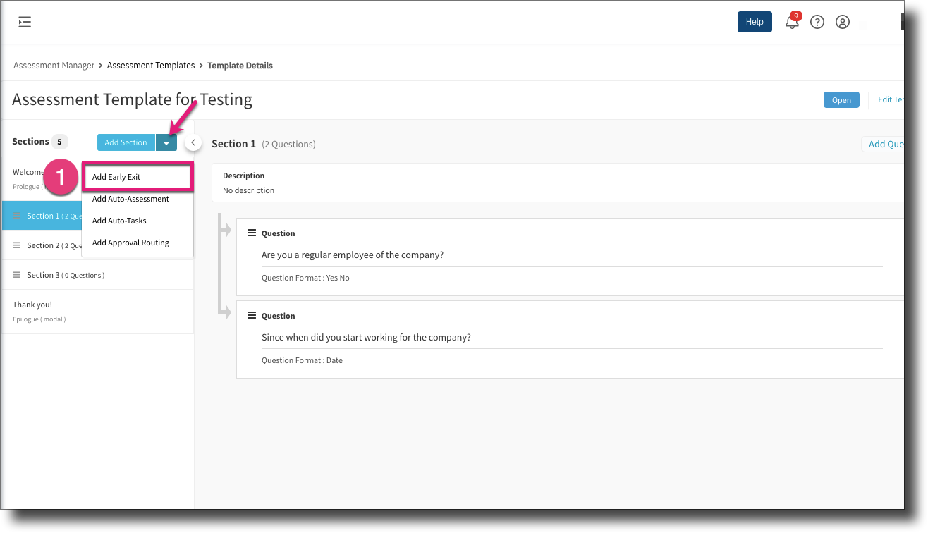Adding an Early Exit – TrustArc Help Center