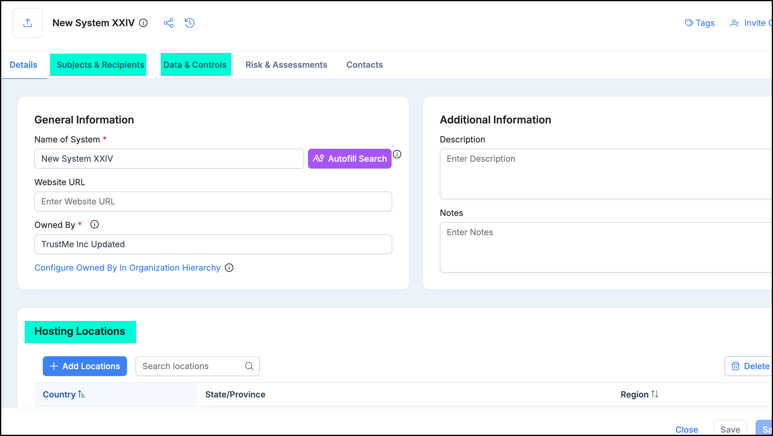 Data Processing Inherent Risk – TrustArc Help Center