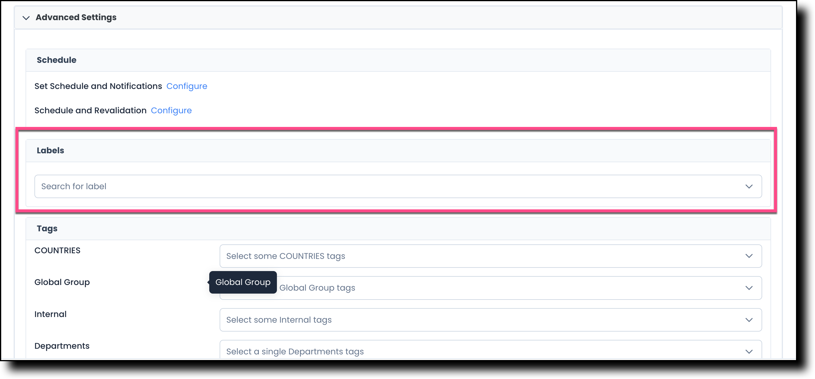 Using Assessment Labels – TrustArc Help Center