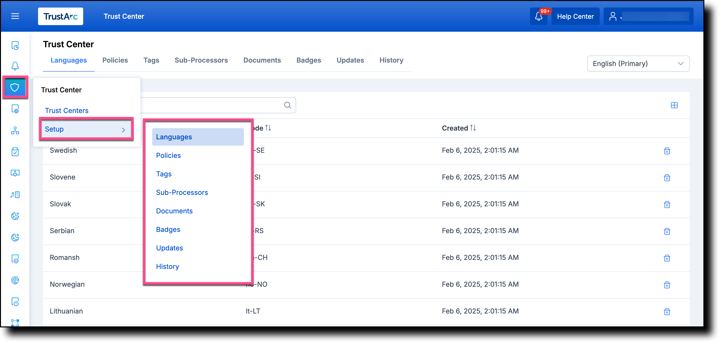 Setting up Trust Center – TrustArc Help Center