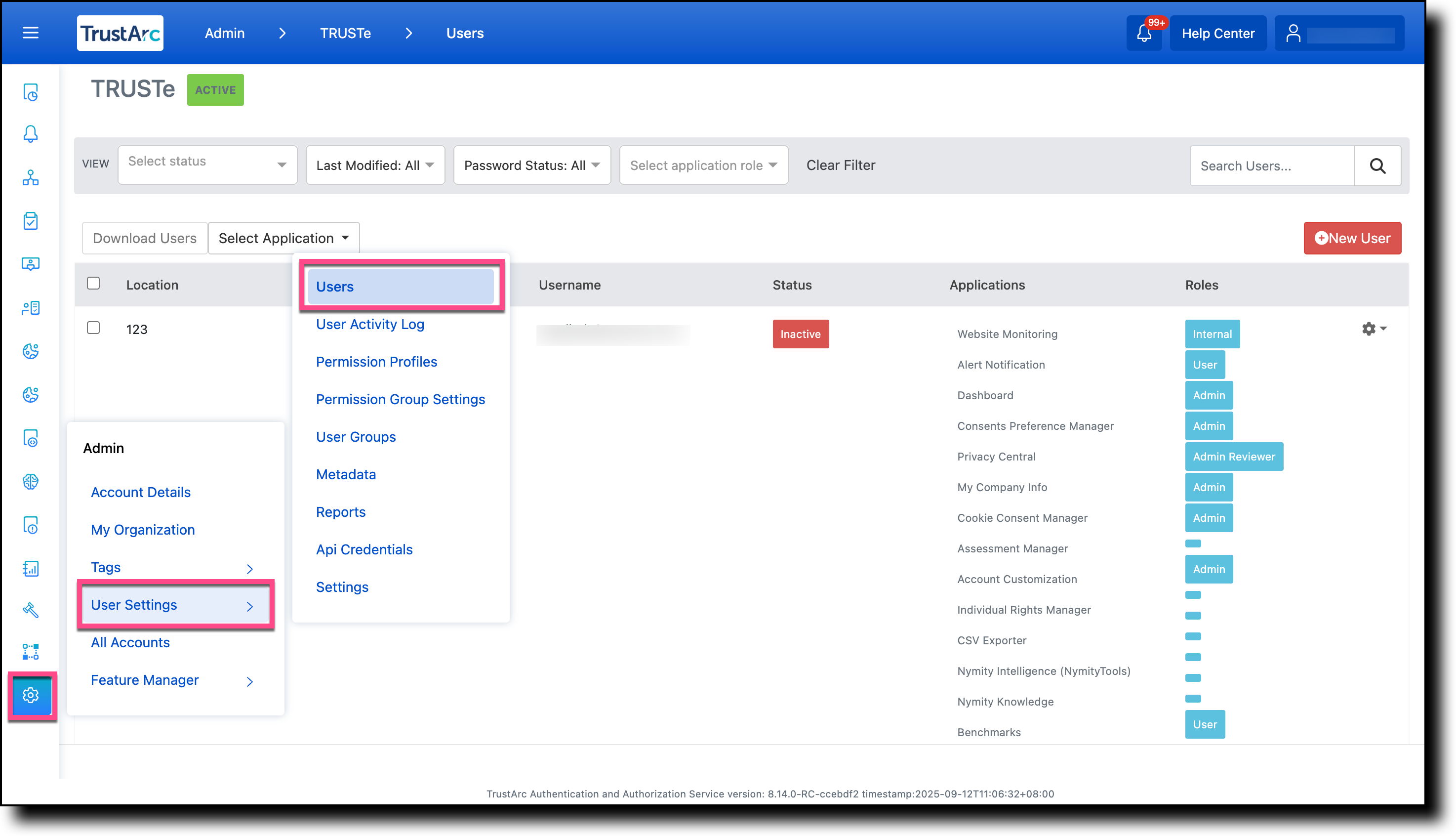 User – TrustArc Help Center