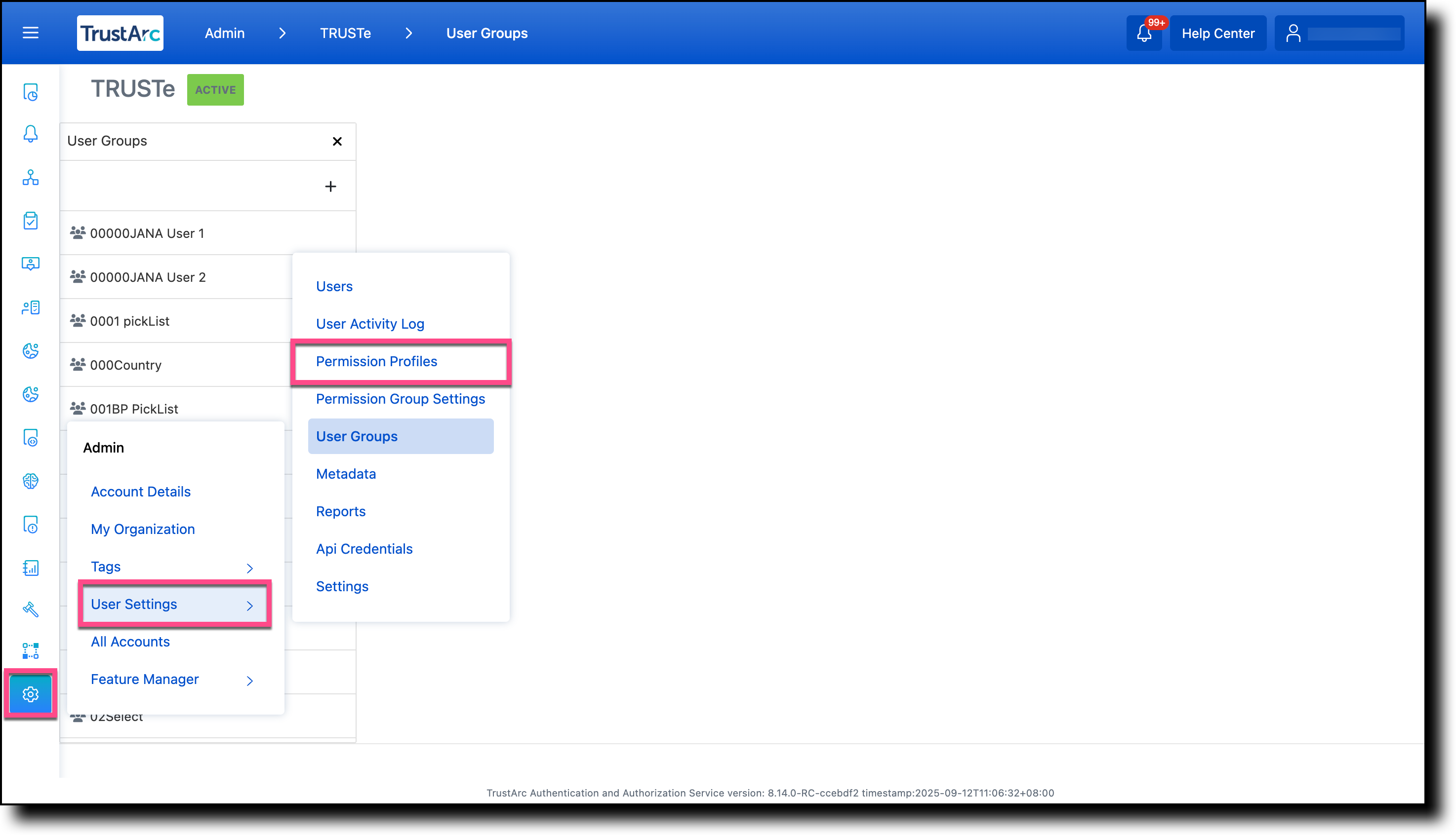 Group – TrustArc Help Center