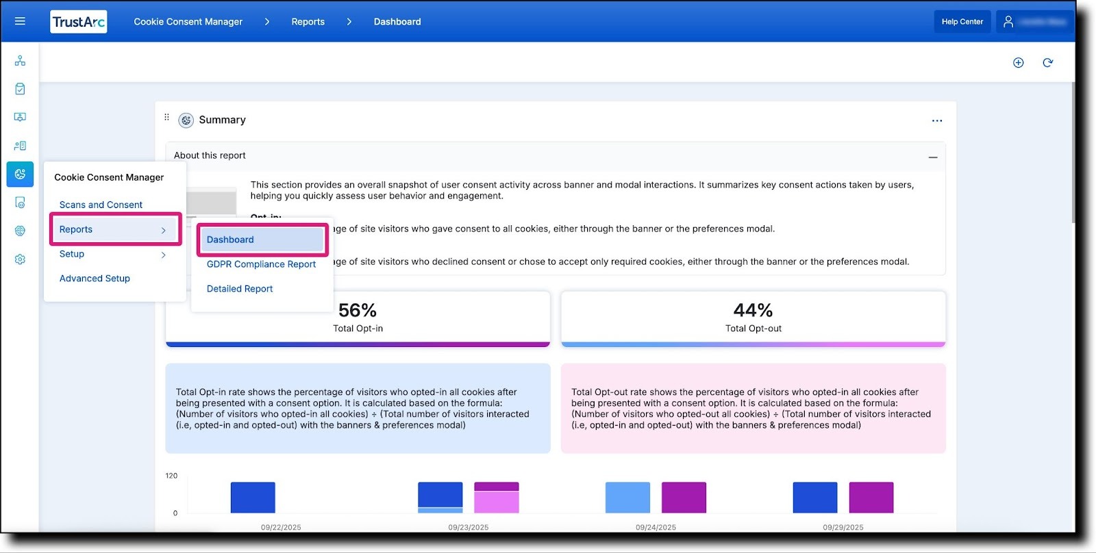 Delete a Preferences Modal Report – TrustArc Help Center
