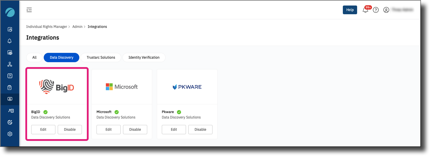 BigID Integration – TrustArc